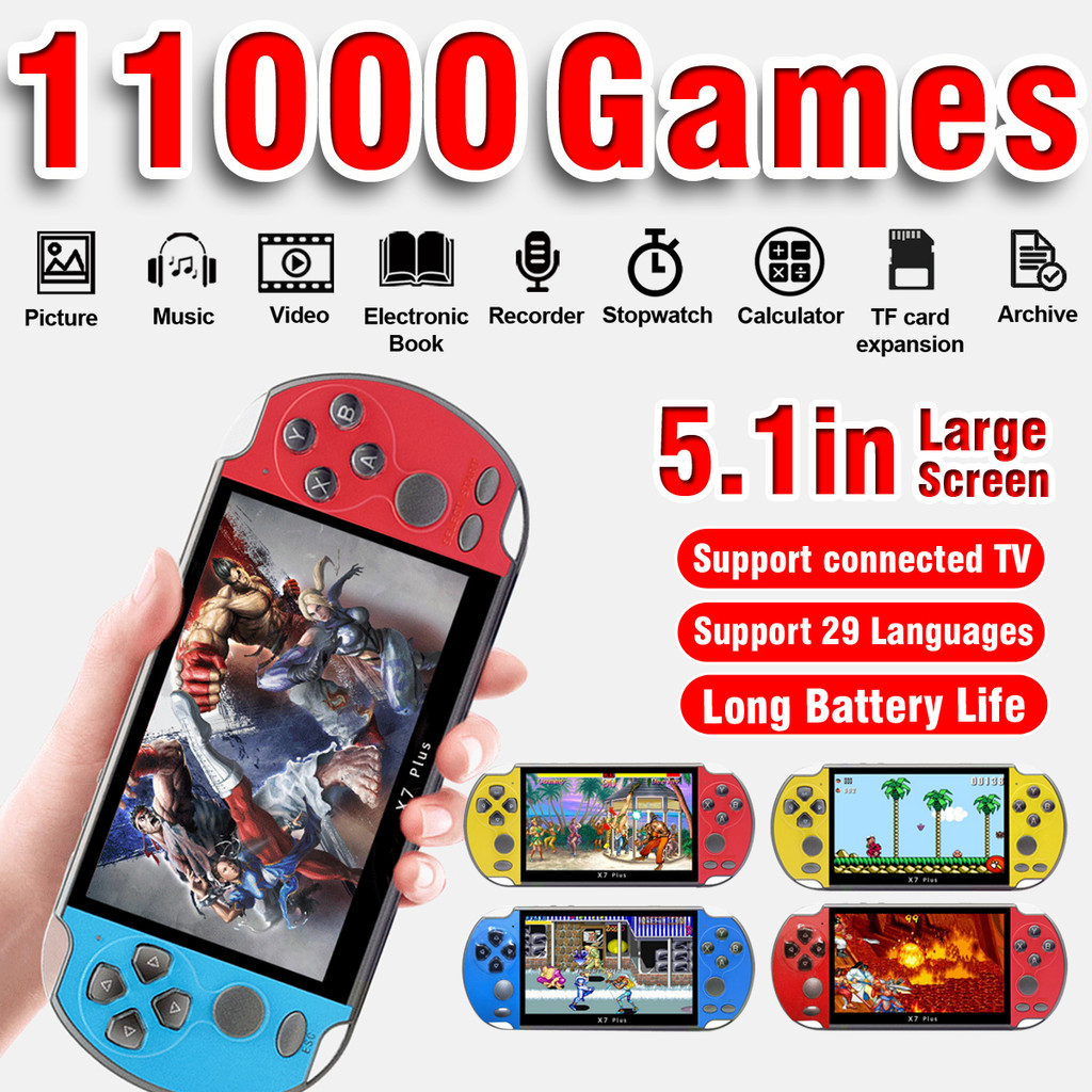 Jual New X7 Plus 11000 Games Portable Video Handheld Game Consoles ...