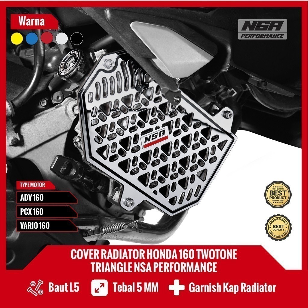 Jual NSA COVER RADIATOR TRIANGLE Honda 160 PCX VARIO ADV STYLO Tutup ...