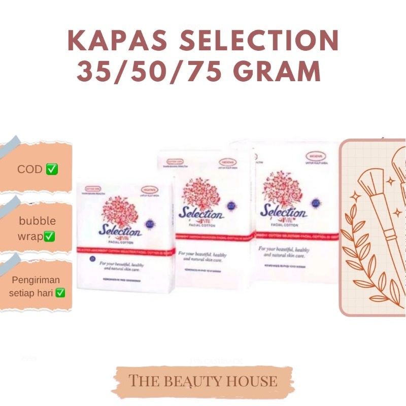 Jual ORIGINAL 100% KAPAS SELECTION 35 / 50 / 75 GRAM | Shopee Indonesia
