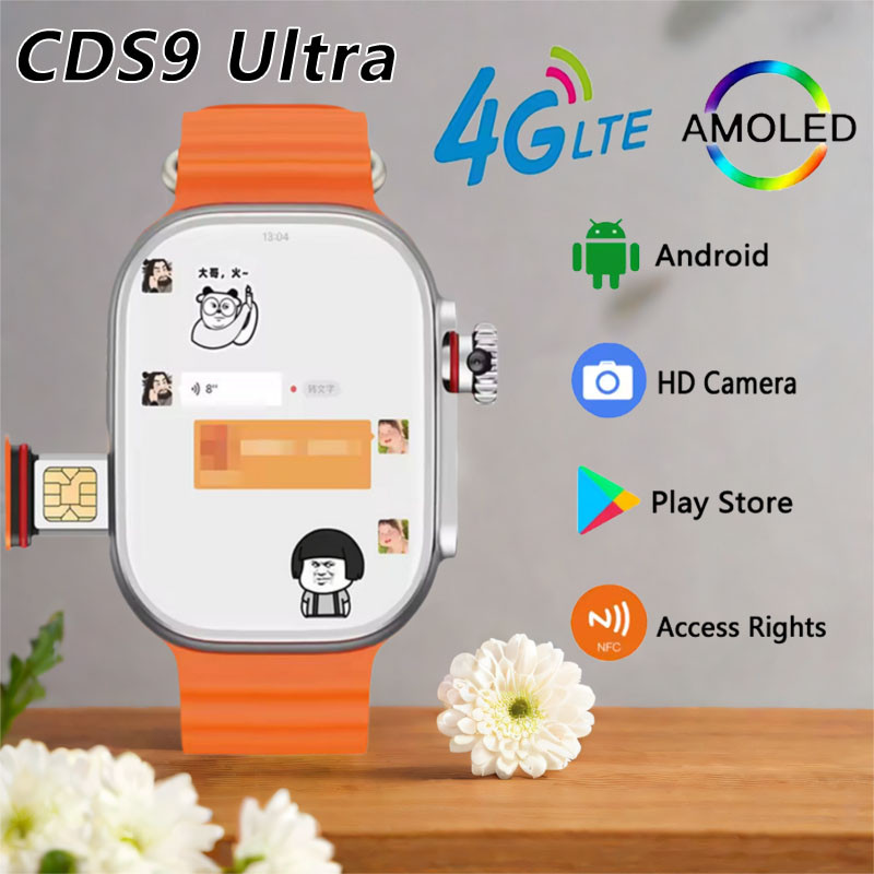 Jual CDS9 S10 Ultra Smartwatch Amoled 4G OS Android 9.0 128GB Rom WiFi ...