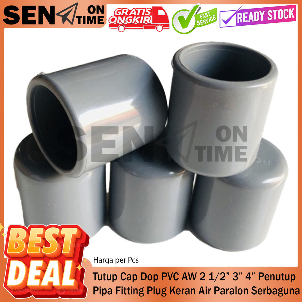 Jual Dop Cap Penutup Pipa Pvc Aw 2 1/2" 3" 4” Tutup Polos Tanpa Drat 6 ...