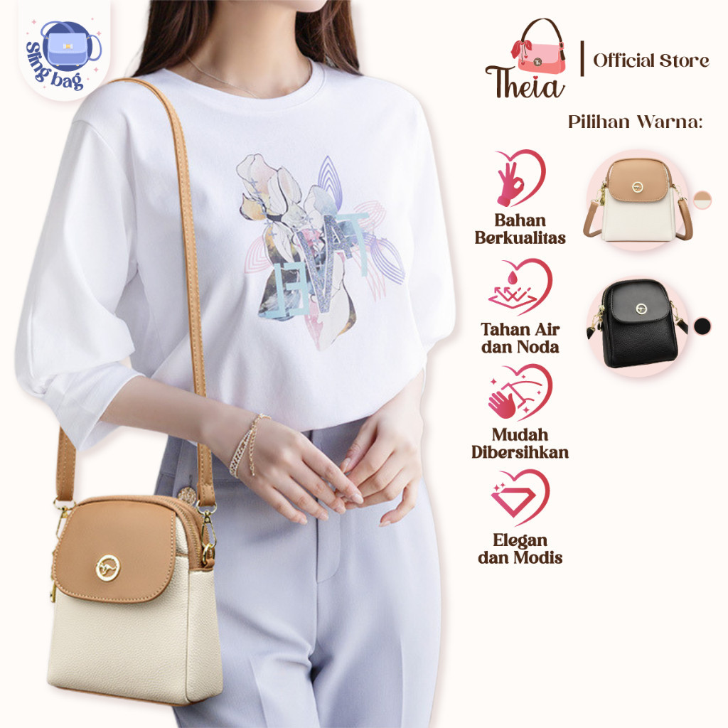 Jual Theia Elegant Sling Bag - Tas Selempang Harian Wanita Klasik & Trendi, Bahan Kulit ...