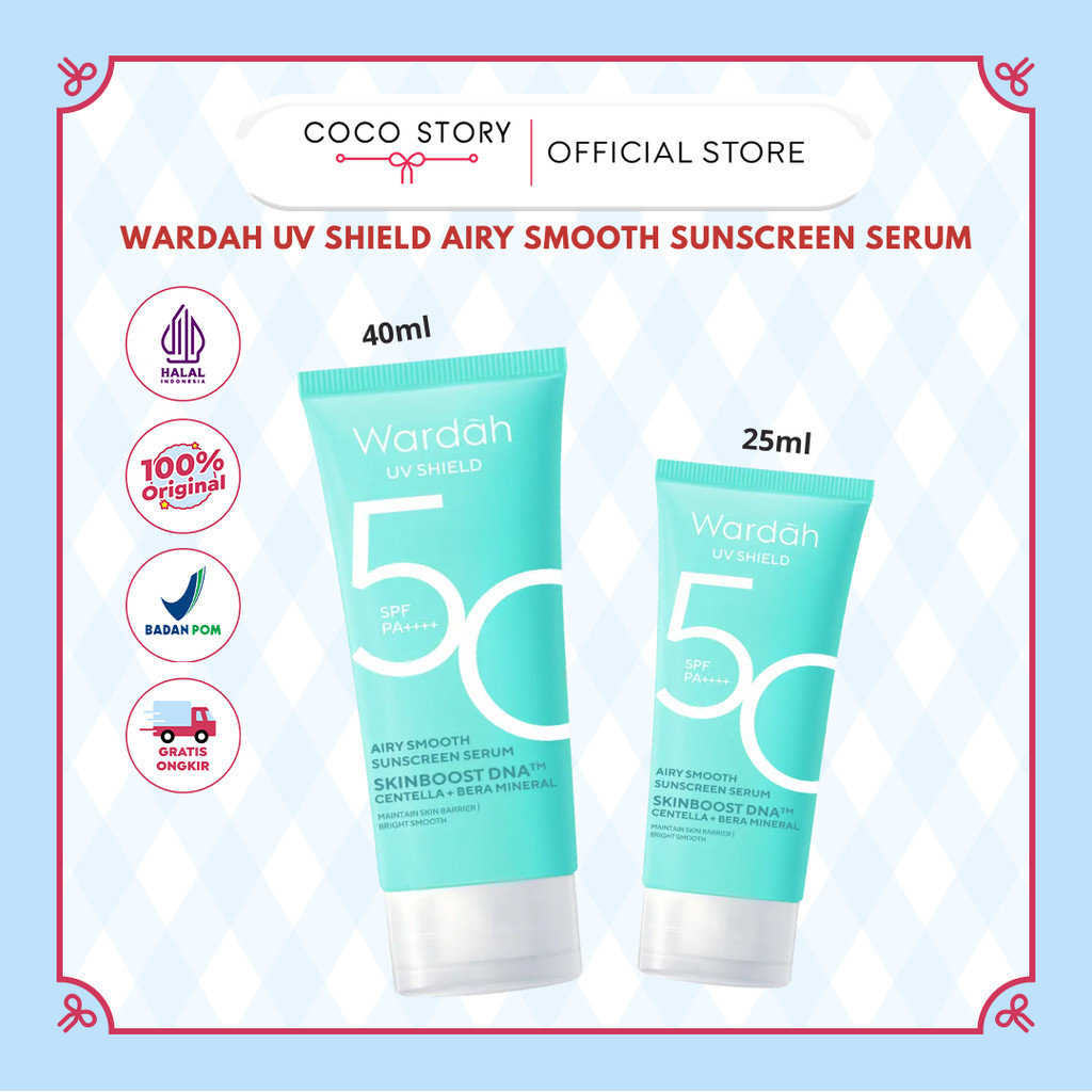 Jual Wardah UV Shield Airy Smooth Sunscreen Serum SPF 50 PA++++ 25ml ...