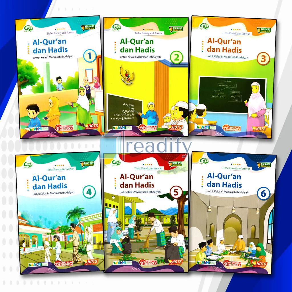 Jual Aqila Al-Qur'an dan Hadis Kelas 1 3 2 4 5 6 MI Tiga Serangkai KMA 450 Revisi Terbaru ...