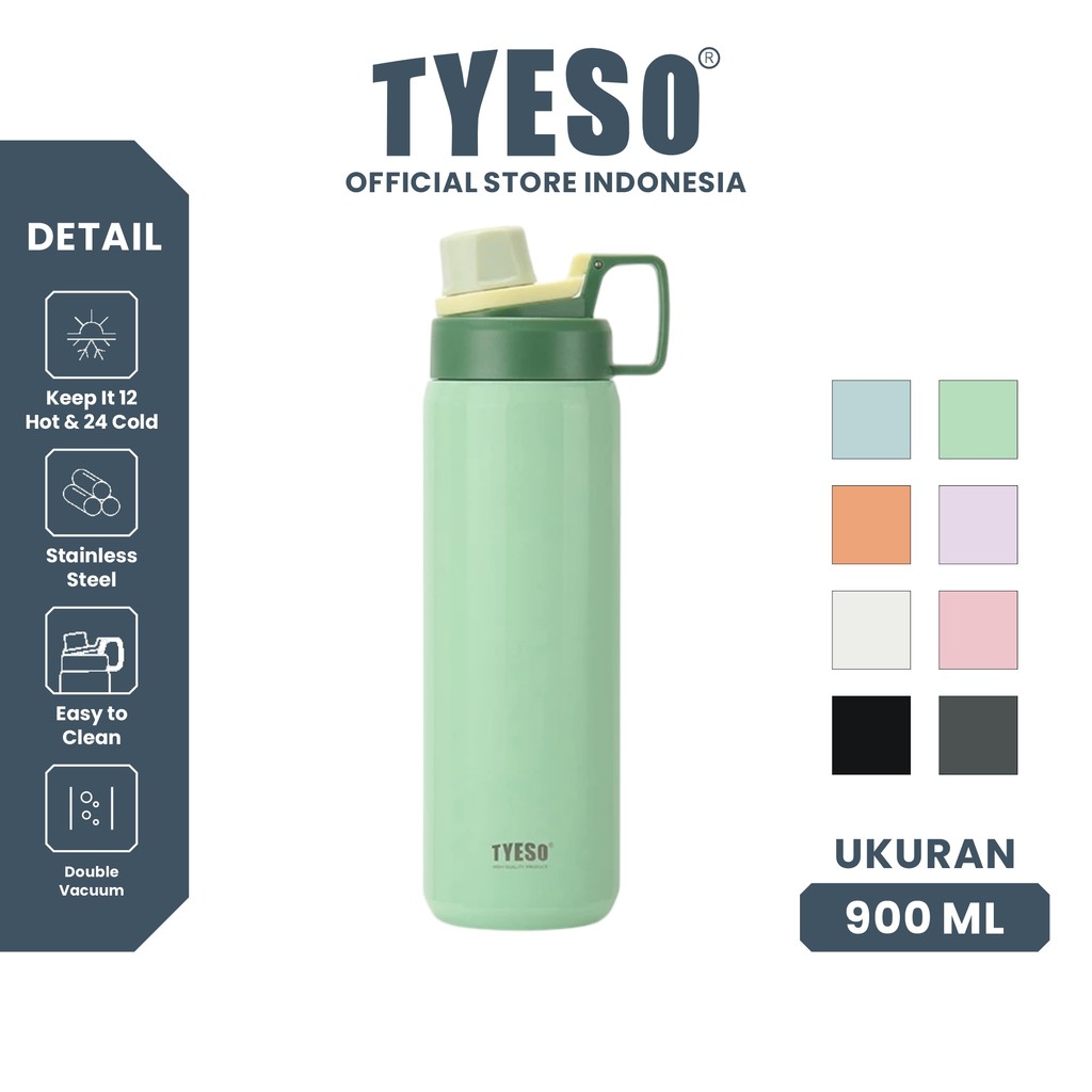 Jual [ NEW PRODUCT ] Tyeso Tumbler Sport 900 ML Stainless Steel Vacuum ...