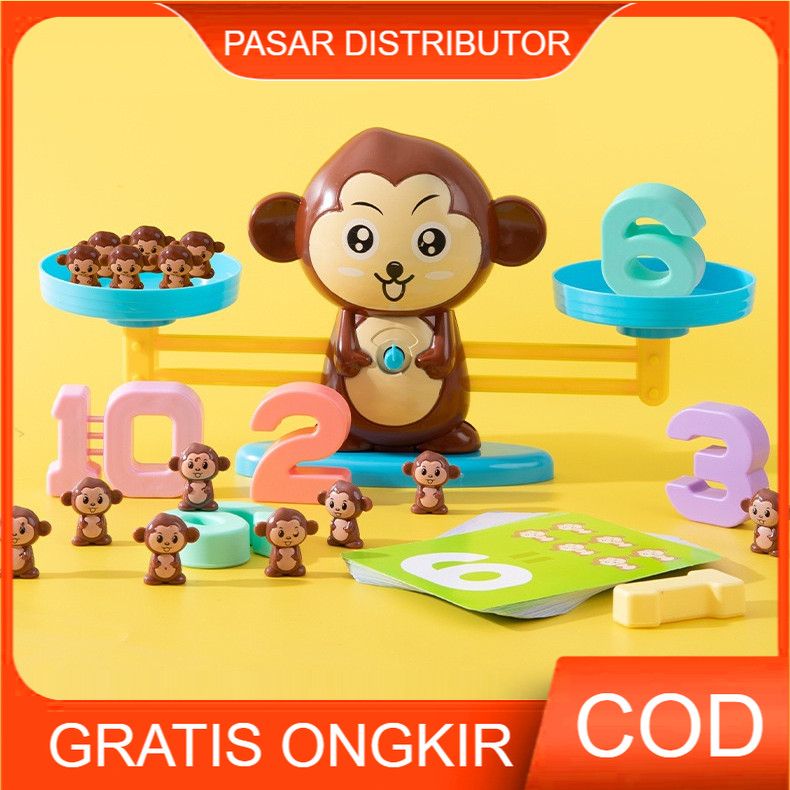Jual Pasar Distributor Monkey Balance Math Toy Game Belajar Matematika ...