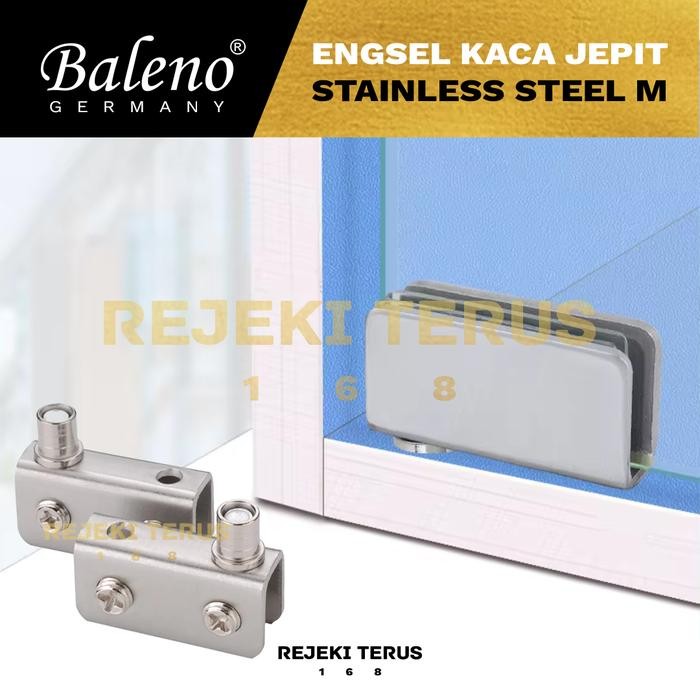 Jual Engsel Kaca Jepit STAINLESS Steel M Pivot Pintu Kaca / Glass Hinge ...