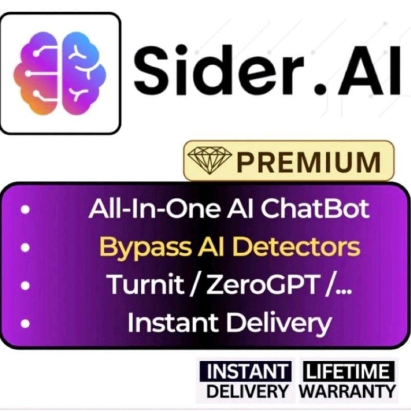 Jual Sider AI Premium ALL IN ONE CHATBOT) BYpassGPT 4+Claude AI+Gemini Pro ChatPDF GPT4+ Claude ...