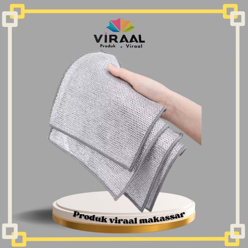 Jual Makassar produk viral lap dapur pembersih noda lap handuk kawat ...