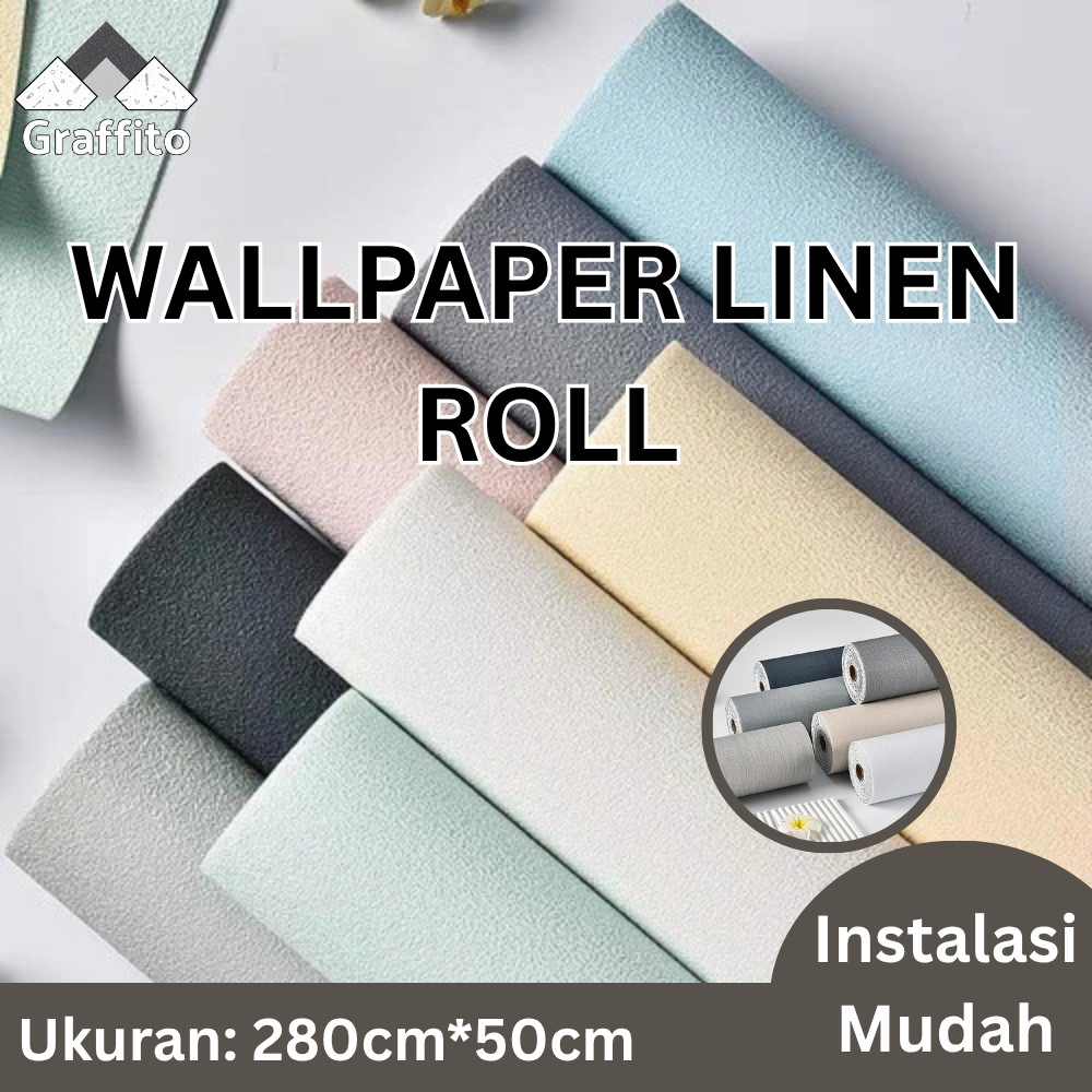 Jual Wallpaper Dinding Roll 50*280cm Polos 3D Premium / Wallpaper ...