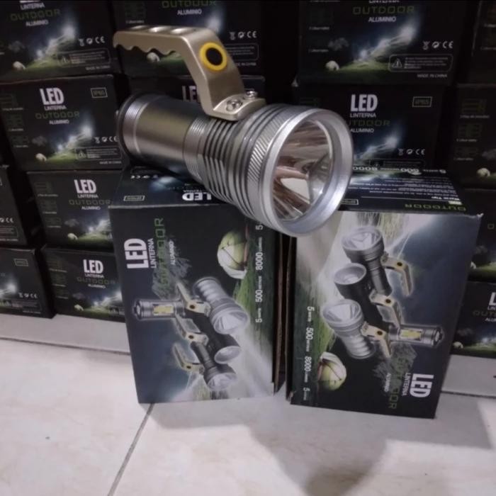 Jual Lampu Senter Sorot LED LINTERNA Charger Body Alumunium | Shopee ...
