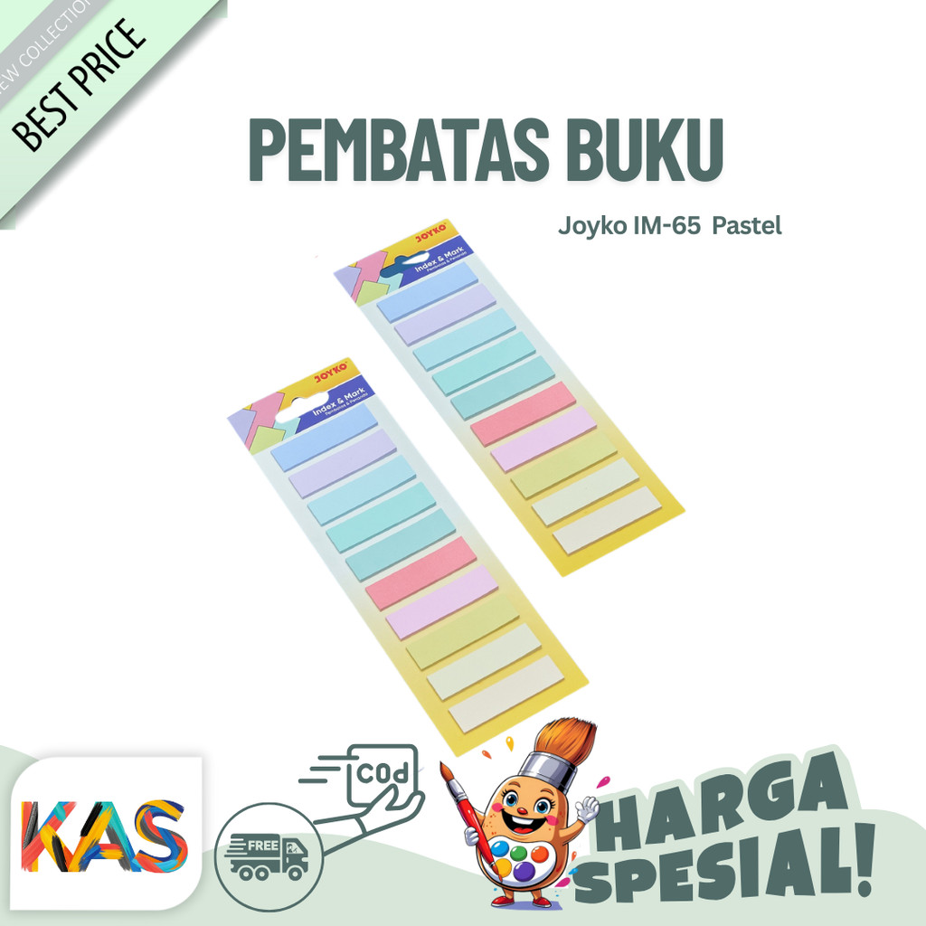 Jual Index Mark Penanda Joyko IM-65 Warna Pastel Kertas Pembatas Buku ...