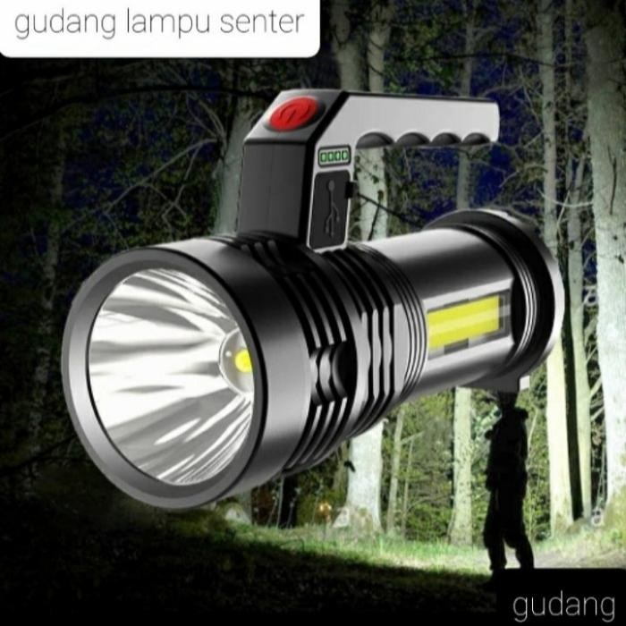 Jual lampu senter sorot LED LINTERNA charger - body plastik | Shopee ...