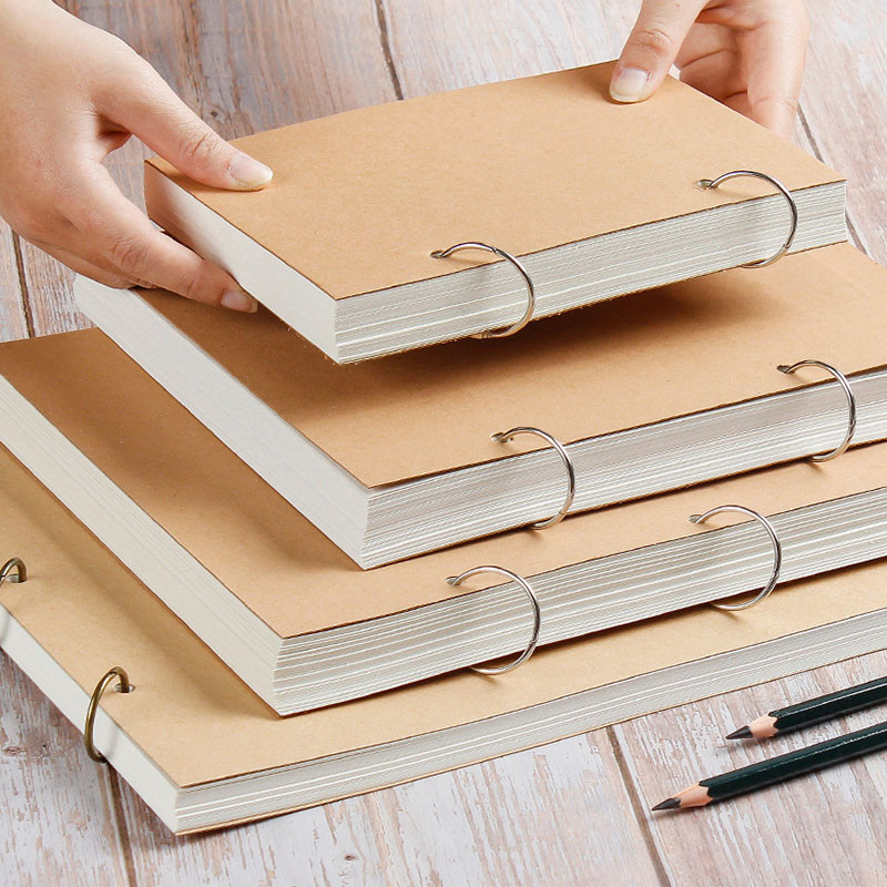 Jual Retro Spiral Sketchbook buku gambar sketsa Linen Hardcover ...