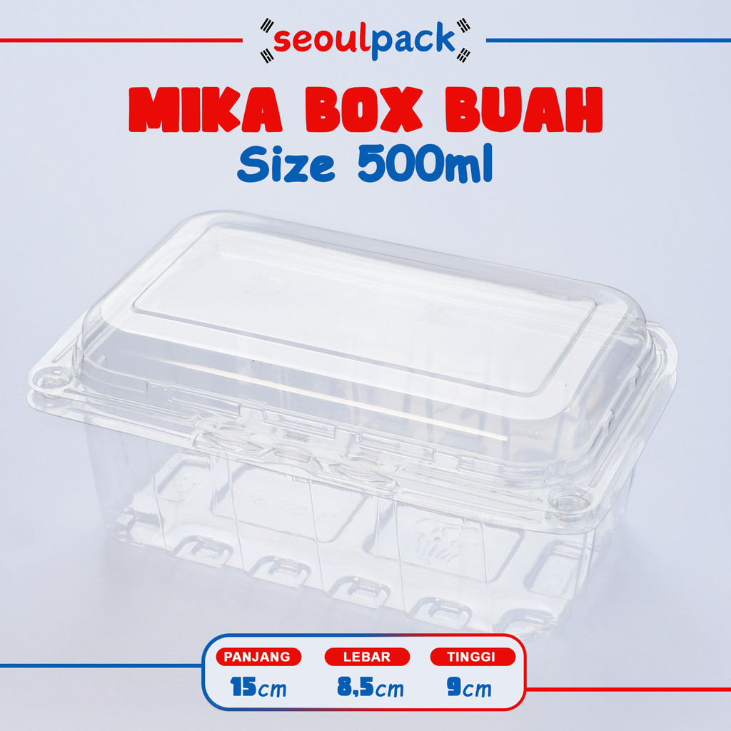 Jual Mika Box Buah 500ml (50pcs) - Salad Box, Fruit Box, Mika Salad ...
