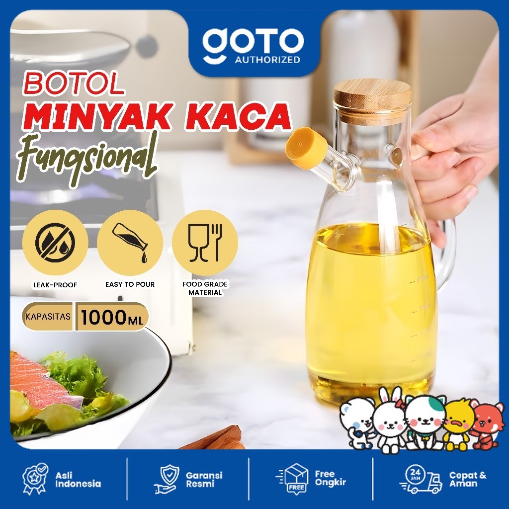 Jual Goto Oliq Oil Pot Tempat Wadah Botol Minyak Goreng Aesthetic 1 ...