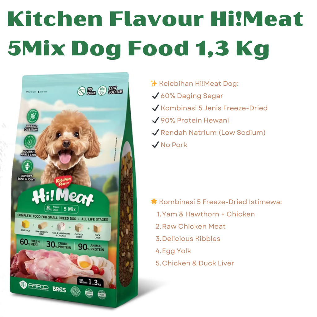 Jual Kitchen Flavor HiMeat SM Dog Food ALS 1.3kg / Makanan Anjing ...