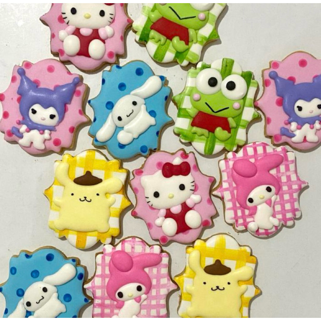 Jual Sanrio Melody Keroppi Hello Kitty Cookies Character - Sugar ...