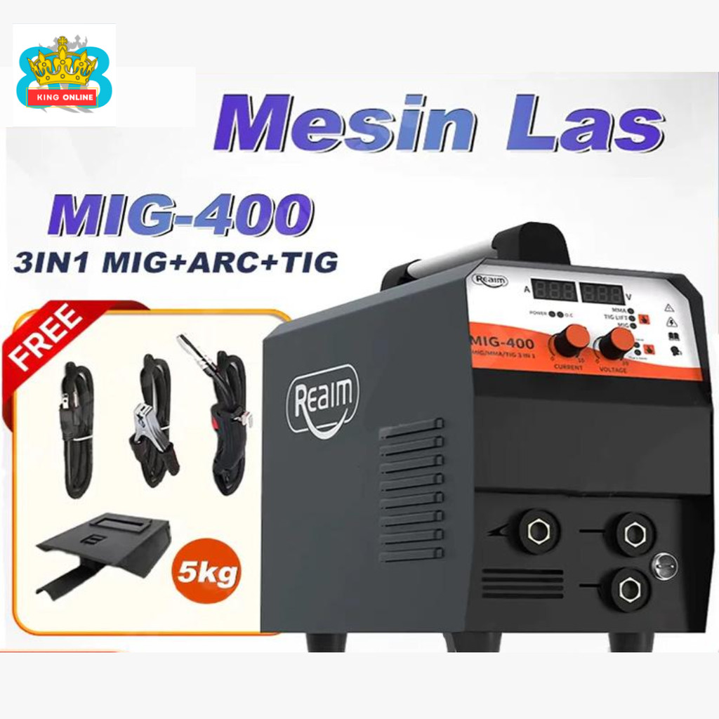 Jual REAIM Mesin Las Inverter 3 In 1 MIG 400 Mesin Las Listrik Travo Las Welding Inverter Las ...