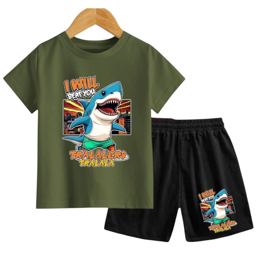 Jual SETELAN ANAK-ANAK COWOK DAN CEWEK MOTIF ANOMALI TRALALERO TRALALA ...