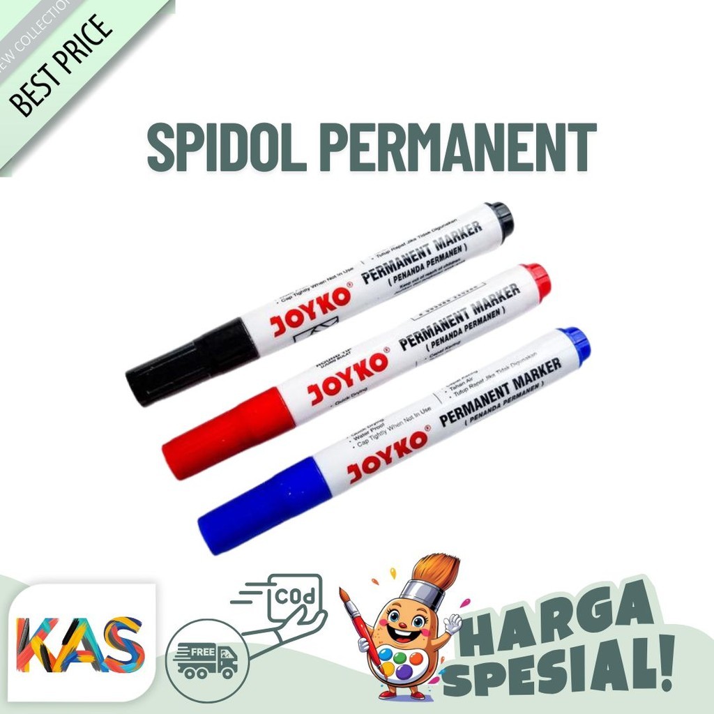 Jual Spidol Permanent Marker Joyko PM-17-18-19 Beli Satuan SHKAS ...