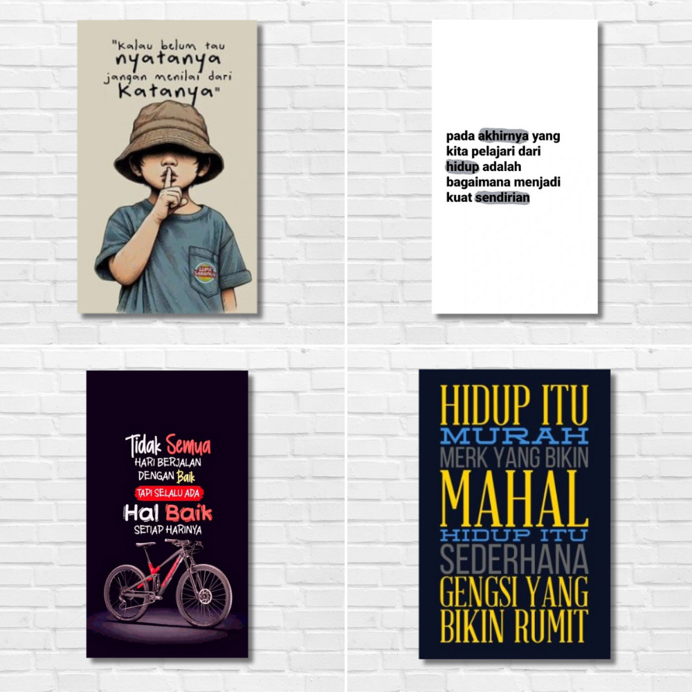 Jual Poster Kata-Kata Bijak Estetik – Dekorasi Dinding Minimalis ...