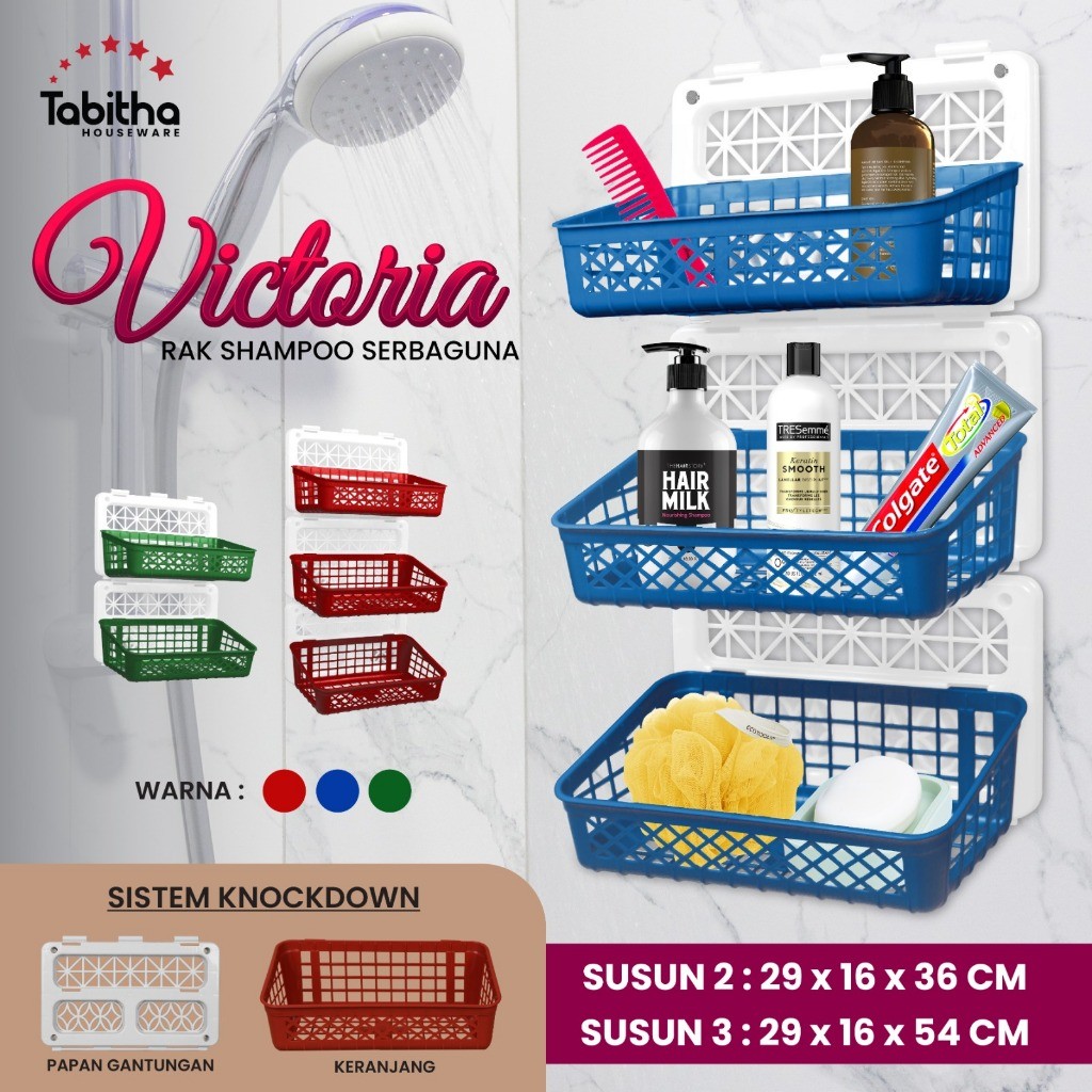 Jual Tabitha Rak Kamar Mandi Rak Sabun Rak Gantung Susun Rak Toilet ...