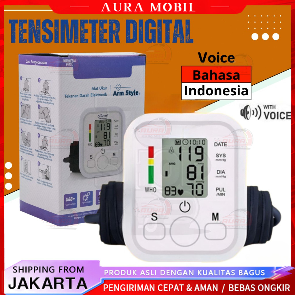 Jual Alat Cek Pengukur Tekanan Tensi Darah Digital Tensimeter ...