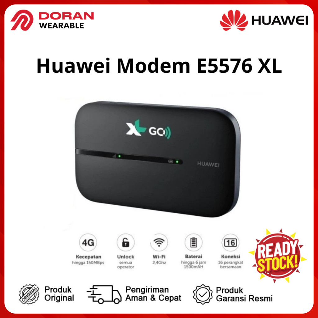 Jual Huawei Modem WiFi E5576 4G LTE 150Mbps XL GO (25 GB) | Shopee ...