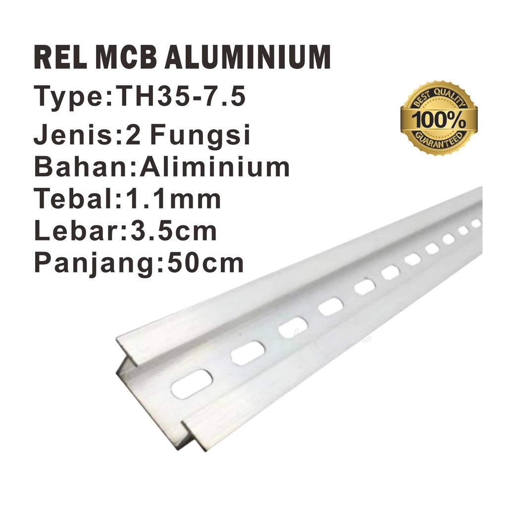 Jual MCB REL ALUMUNIUM 2 FUNGSI DIN RAIL MCB PANJANG 50CM | Shopee ...