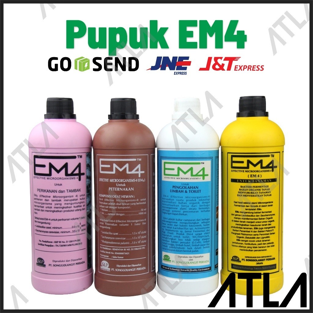 Jual Pupuk Organik EM4 1 Liter Micro Organisme Cair untuk Perikanan ...