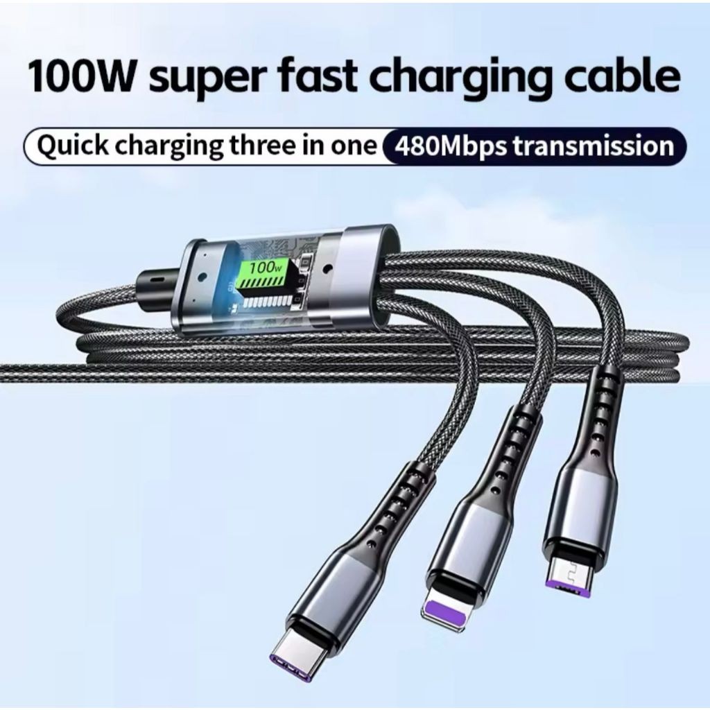 Jual Kabel Data 3in1 JK-07 Fast Charging Kabel Data Micro Type c ...