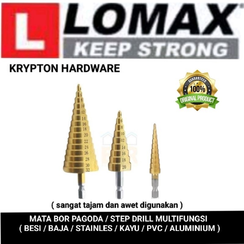 Jual lomax mata bor pagoda / step drill ( besi / baja / stainles ...