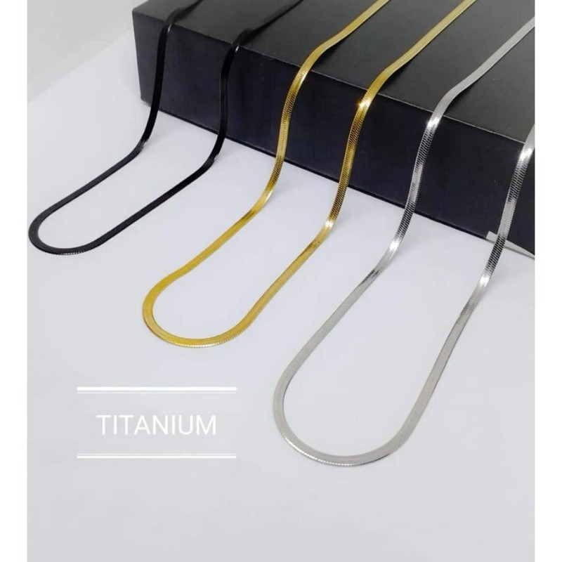 Jual KALUNG TITANIUM GEPENG PRIA WANITA ANTI KARAT | Shopee Indonesia