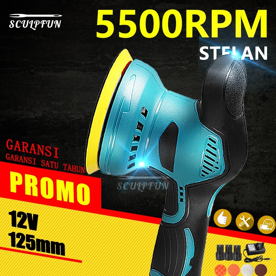Jual Dewin Dual Action Mesin Poles Mobil 12V Mesin Poles Mini Portable ...