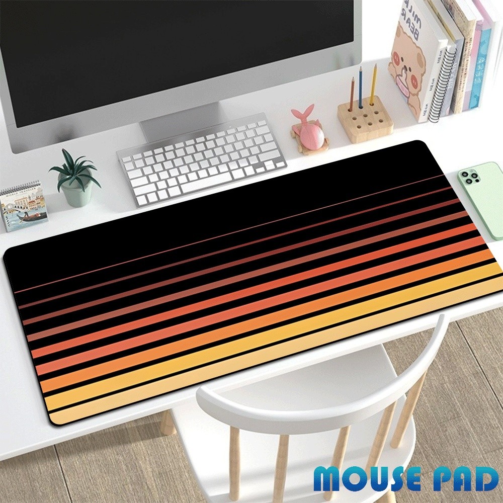 Jual Horizontal Stripes Solid Color Gradient Custom Mousepad Deskmat ...