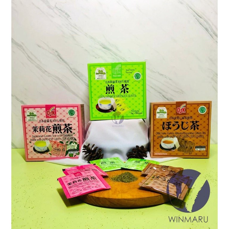 Jual OSK Japanese Green Tea With Jasmine - Roasted Sesame 50 sachets - Teh Hijau Sachet | Shopee ...