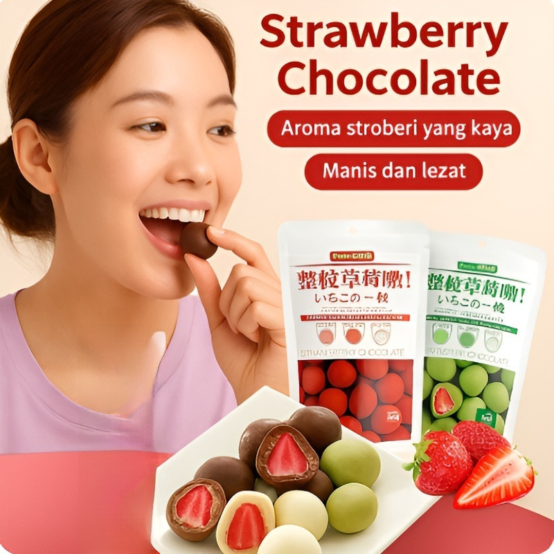 Jual 【COD】Cocoa Strawberry Matcha Milk Chocolate Snack/buah/buah kering ...