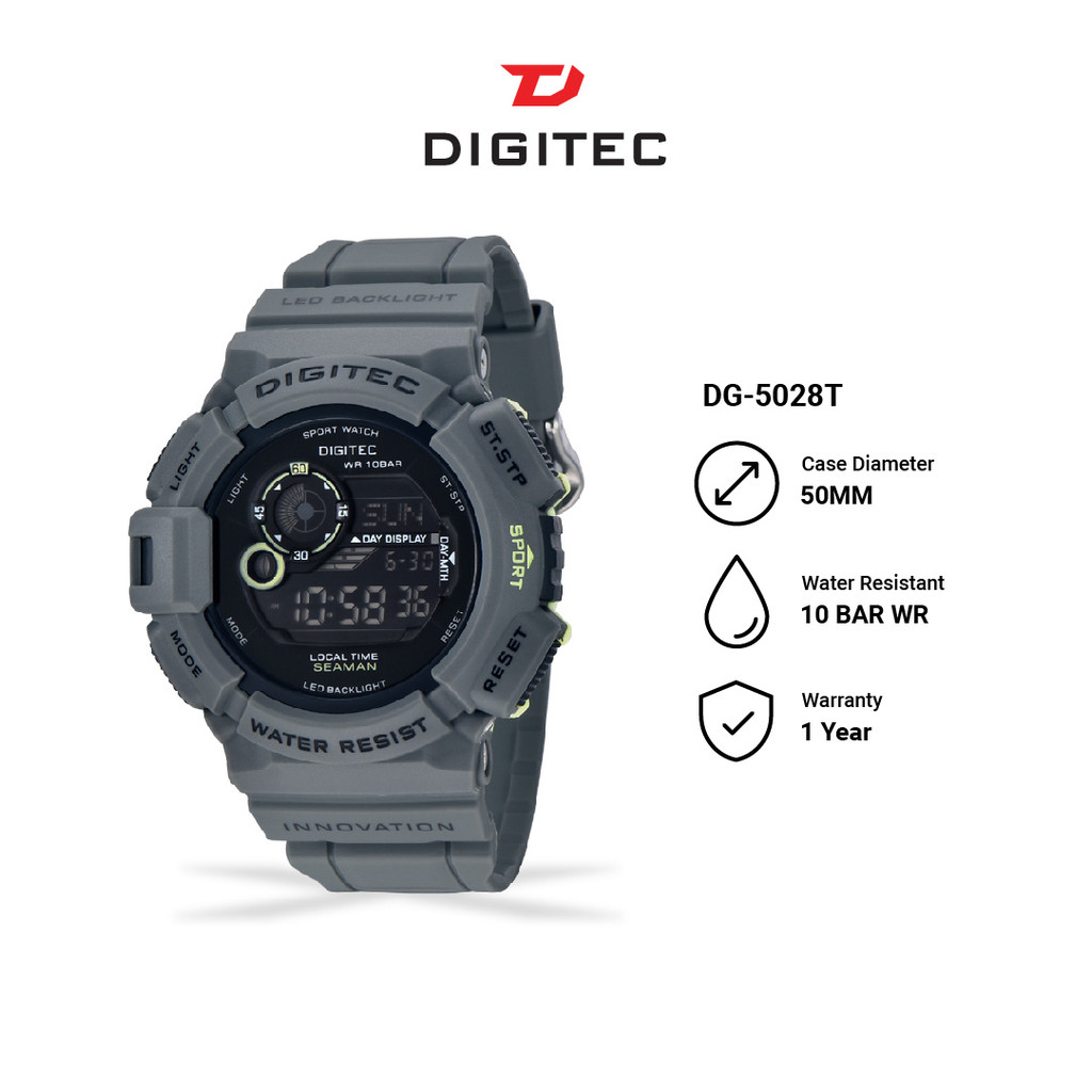 Jual DIGITEC - Jam Tangan Pria DG-5028T Digital Water Resist - Garansi ...