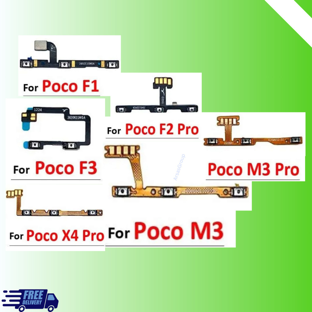 Jual Kabel Flexible On Off Volume Power Xiaomi Poco F1 F2 F3 F4 F5 M3 M4 X3 X4 X5 X6 NFC Pro 4G ...