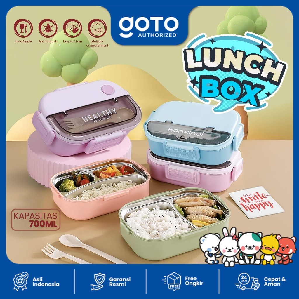 Jual Goto Zeno Lunch Box Stainless Tempat Makan Bekal Bento Anak ...