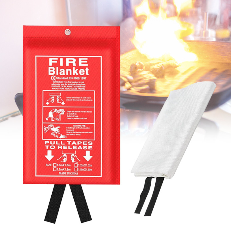 Jual 1.5m Selimut Anti Api Fire Blanket Fire Shelter Safety Protector ...