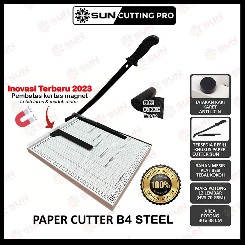 Jual Paper Cutter Folio F4 B4 Alat Potong Mesin Pemotong Kertas Hvs Sticker Dos Pvc Id