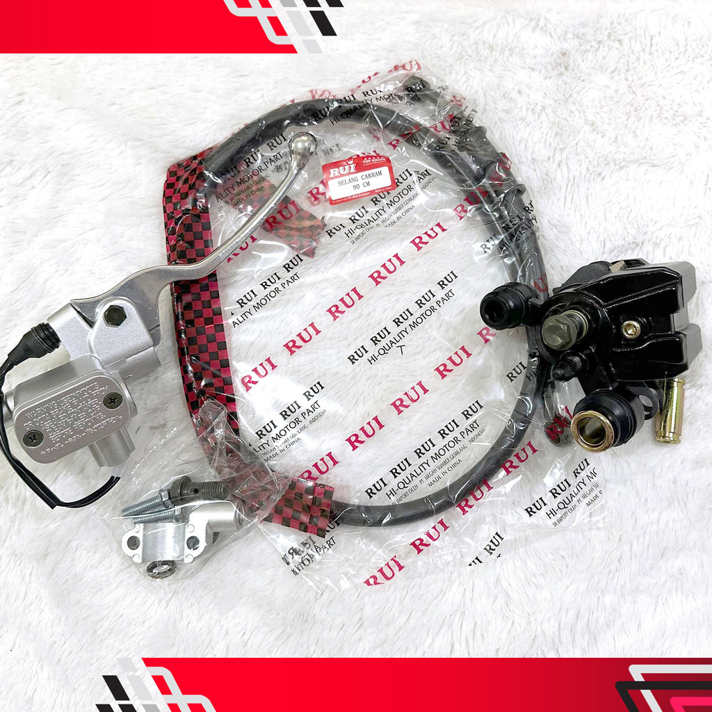 Jual Master Rem Atas Assy Selang plus Kaliper Cakram Depan Yamaha Mio Lama | Shopee Indonesia