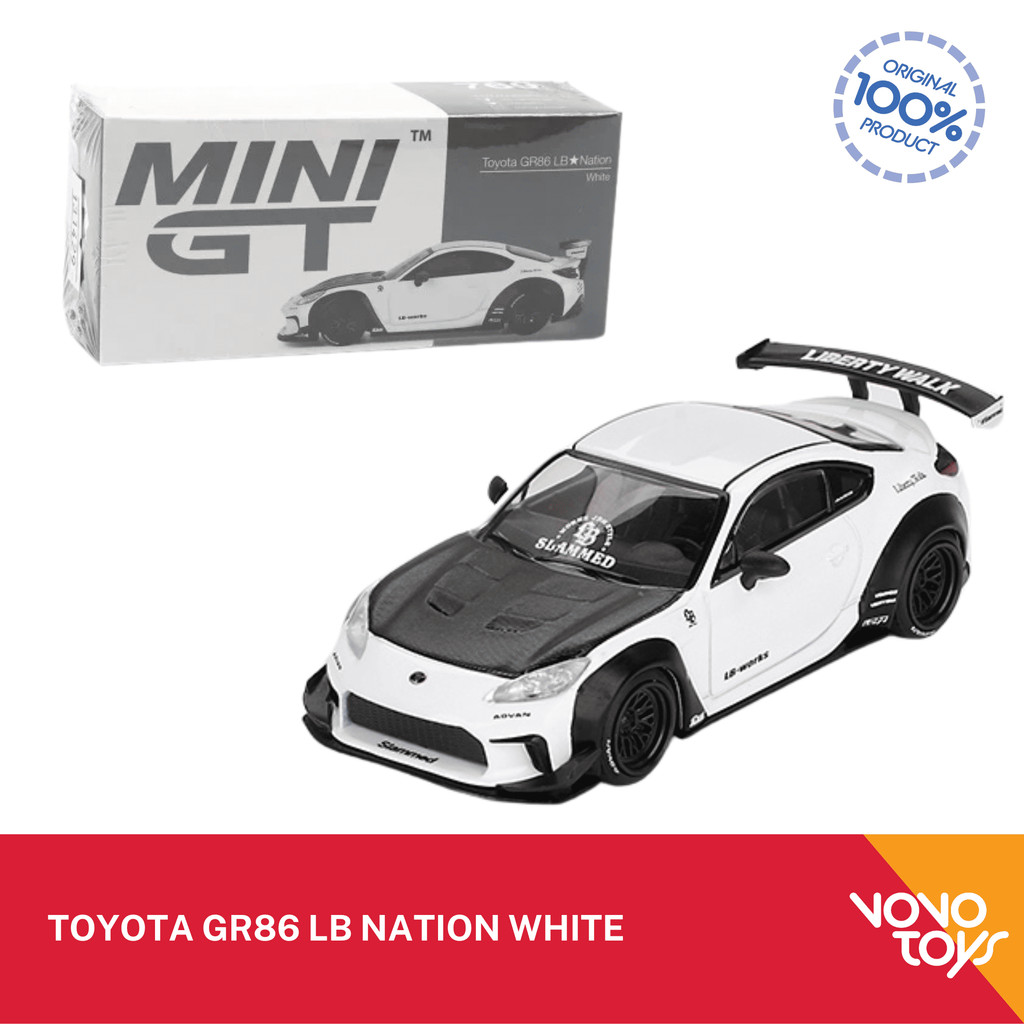 Jual MiniGT 769 Toyota GR86 LB Nation White - Box | Shopee Indonesia