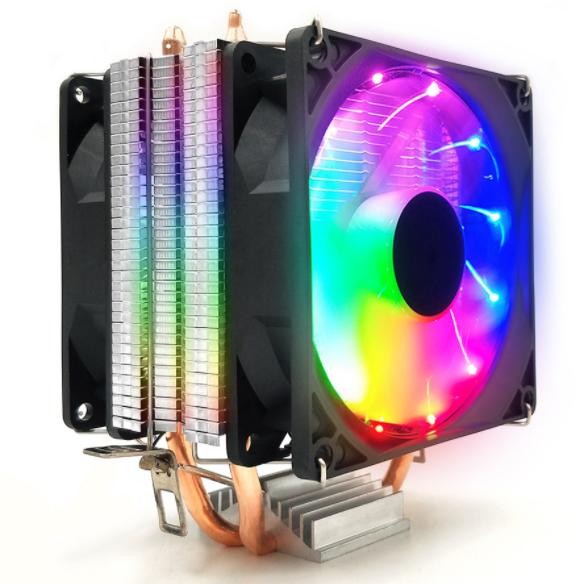 Jual MK CPU FAN COOLER COOLMOON P22 LED RGB FOR INTEL DAN AMD - Dual ...