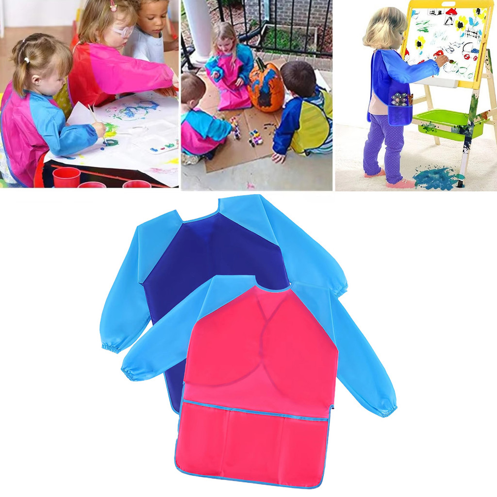 Jual Apron painting anak Art Smock Kids Panjang Celemek Melukis ...