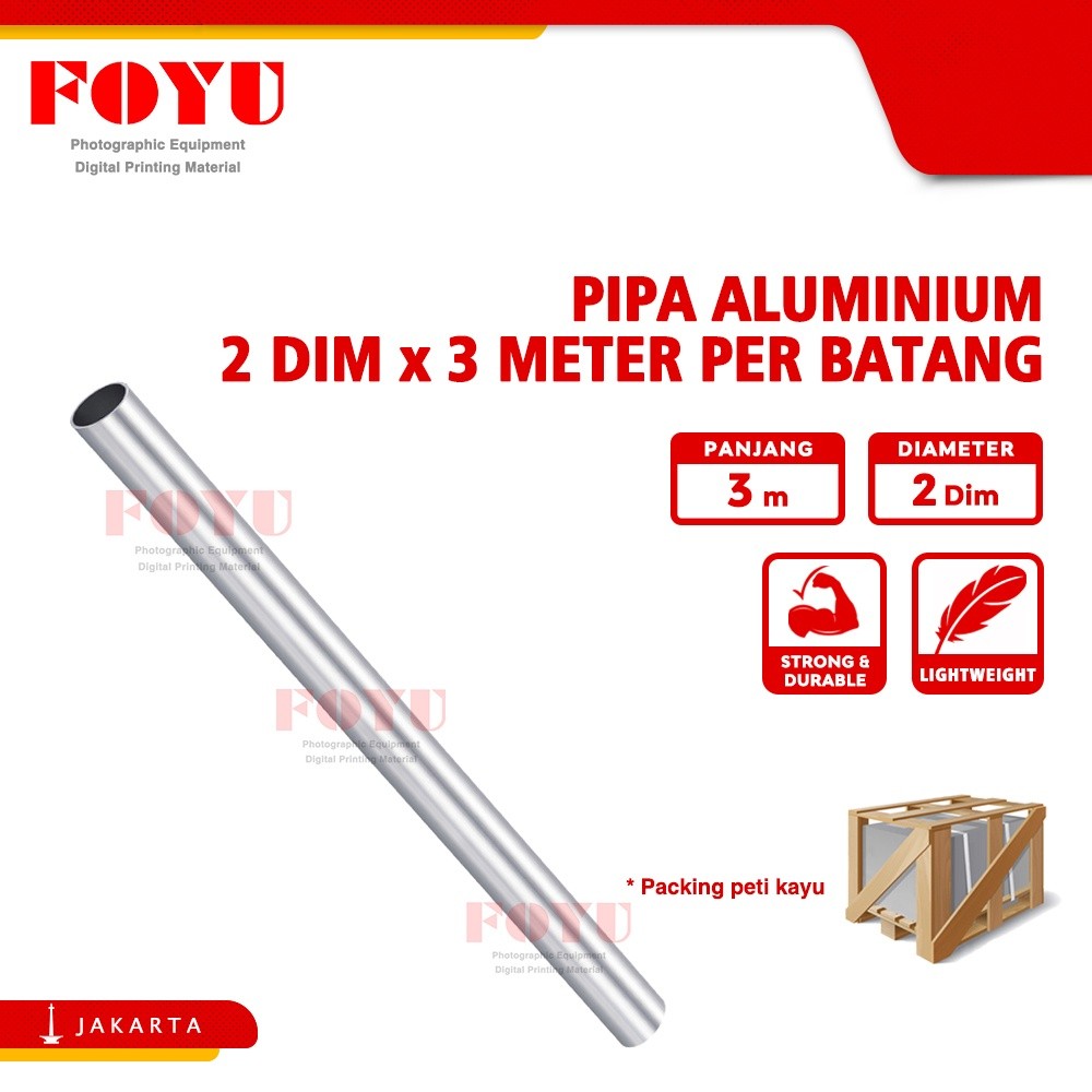 Jual Pipa Aluminium 2 Dim x 3 Meter Per Batang | Shopee Indonesia