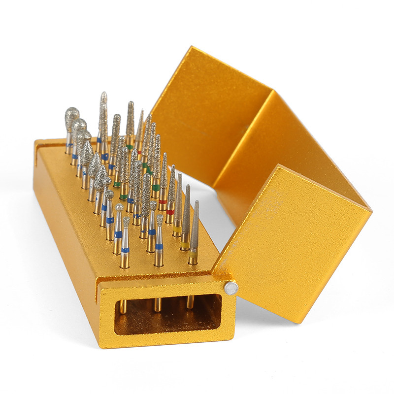 Jual high quality dental bur set diamond high speed isi 30 burs ...
