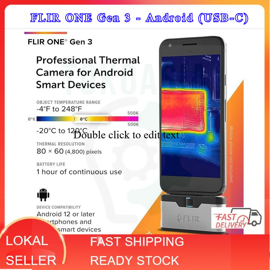 Jual (ORIGINAL US) FLIR ONE Gen 3 - Android (USB-C) - Thermal Kamera ...